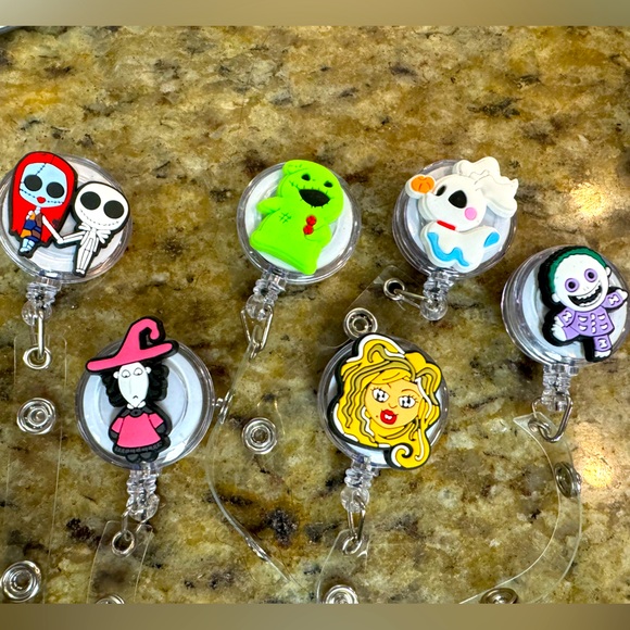 Accessories | 6pcs Holders Halloween Retractable Id Card Badge With ...
